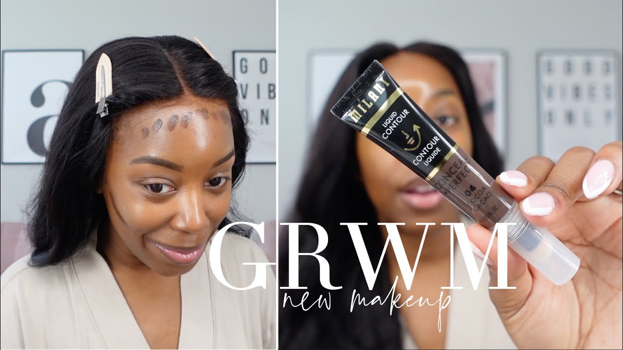 GRWM while trying *NEW* Milani liquid contour! | Andrea Renee - YouTube