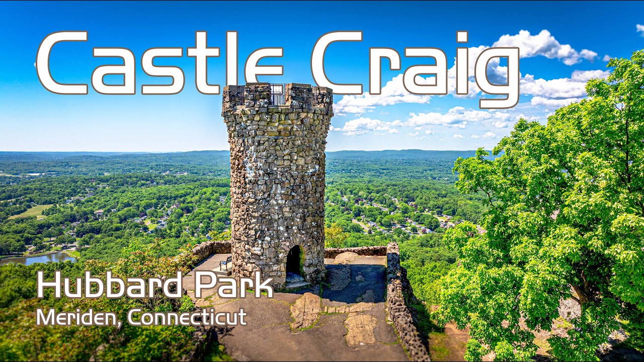 Aerial Video of Castle Craig at Hubbard Park, Meriden, CT 2024 - YouTube