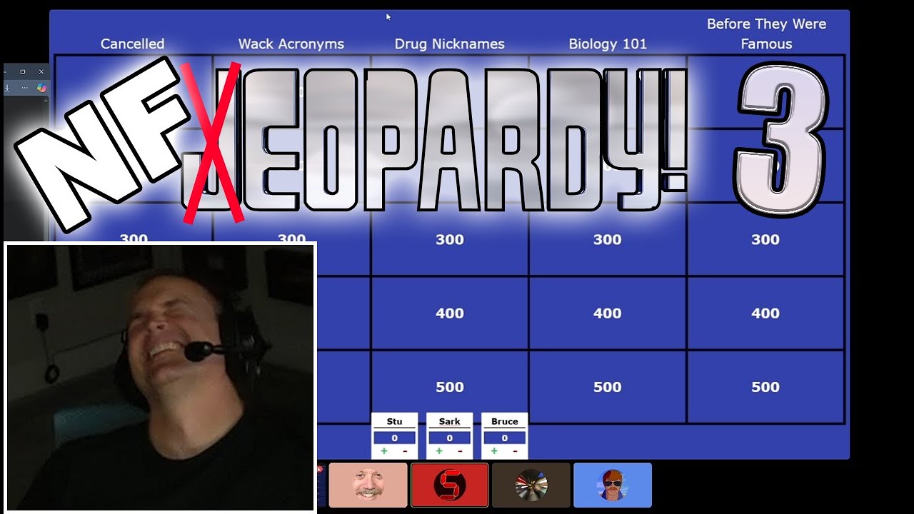 NOT NOW BABE ITS JEOPARDY ROUND 3 - Mr Sark W/ NFEN Trebek, Bruce Greene & Stu Jennings ...