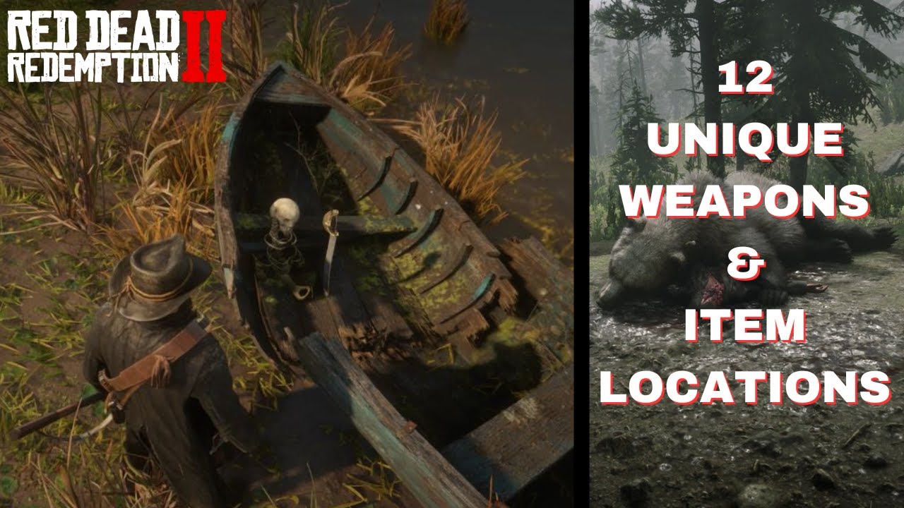 RDR2 - 12 UNIQUE WEAPON AND ITEM LOCATIONS - Red Dead Redemption 2 ...