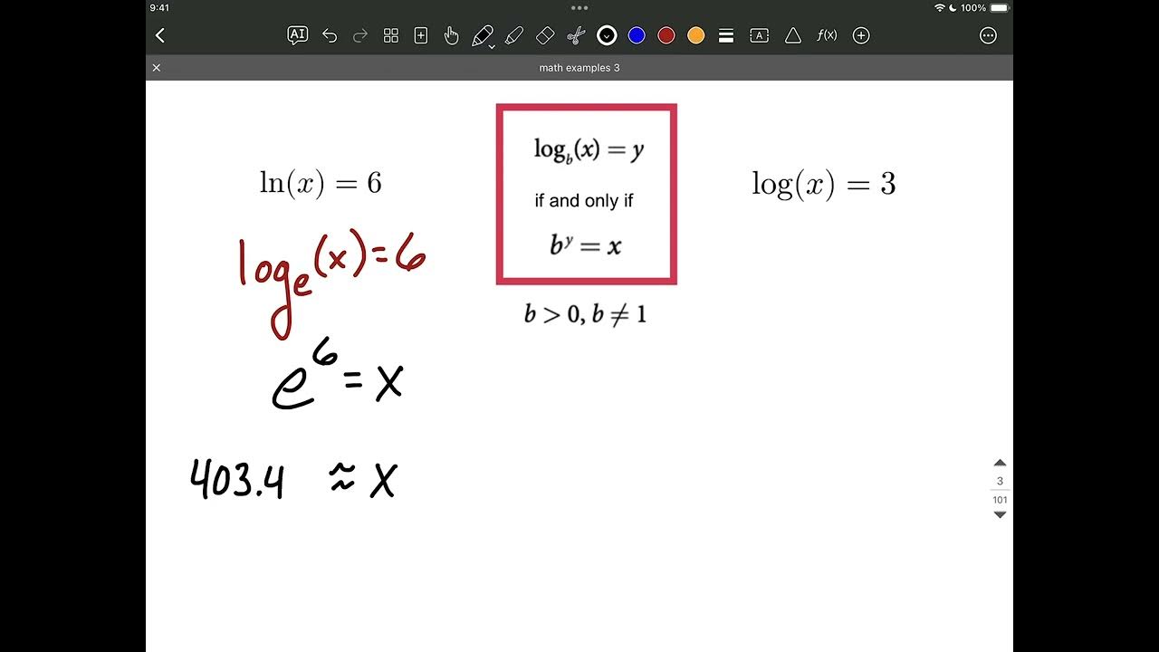 solving natural log and common log equations - YouTube