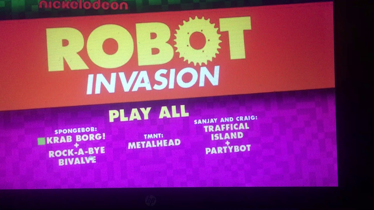 Nickelodeon Robot Invasion DVD Menu walkthrough! - YouTube