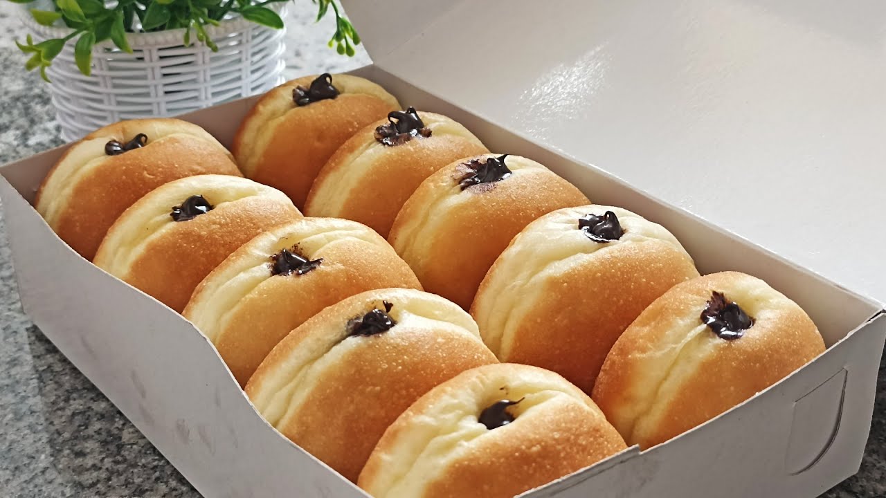 RESEP DONAT BOMBOLONI 500GRAM TERIGU HASIL MENUL DAN EMPUK SEPERTI ...