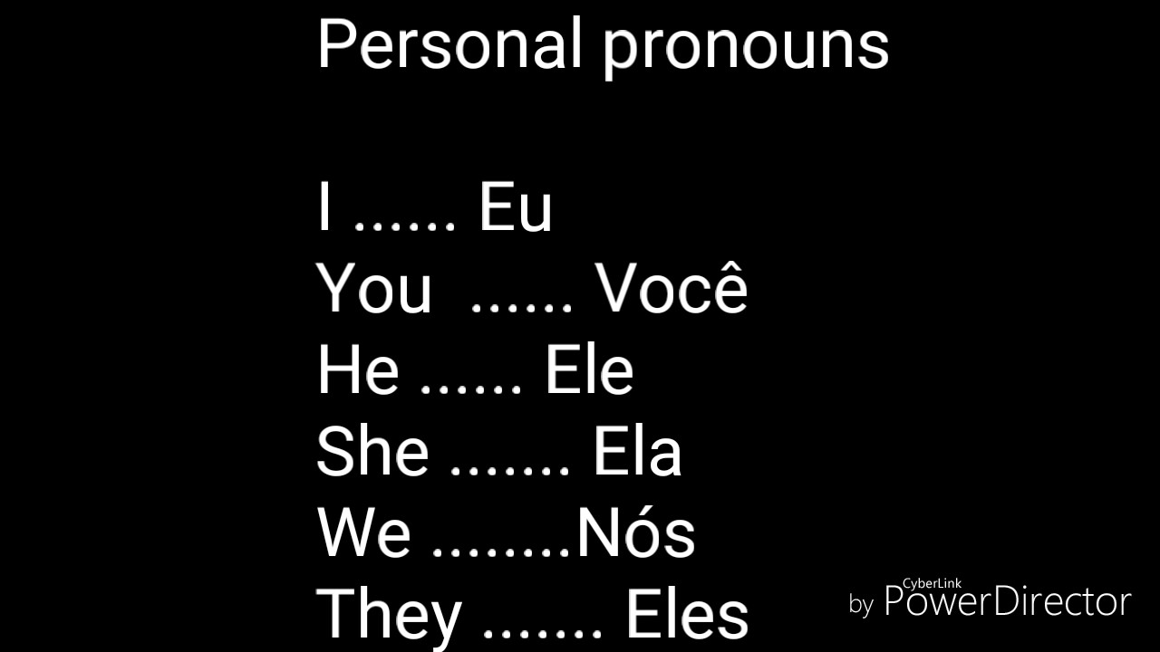 Portuguese for beginners - Personal pronouns - YouTube