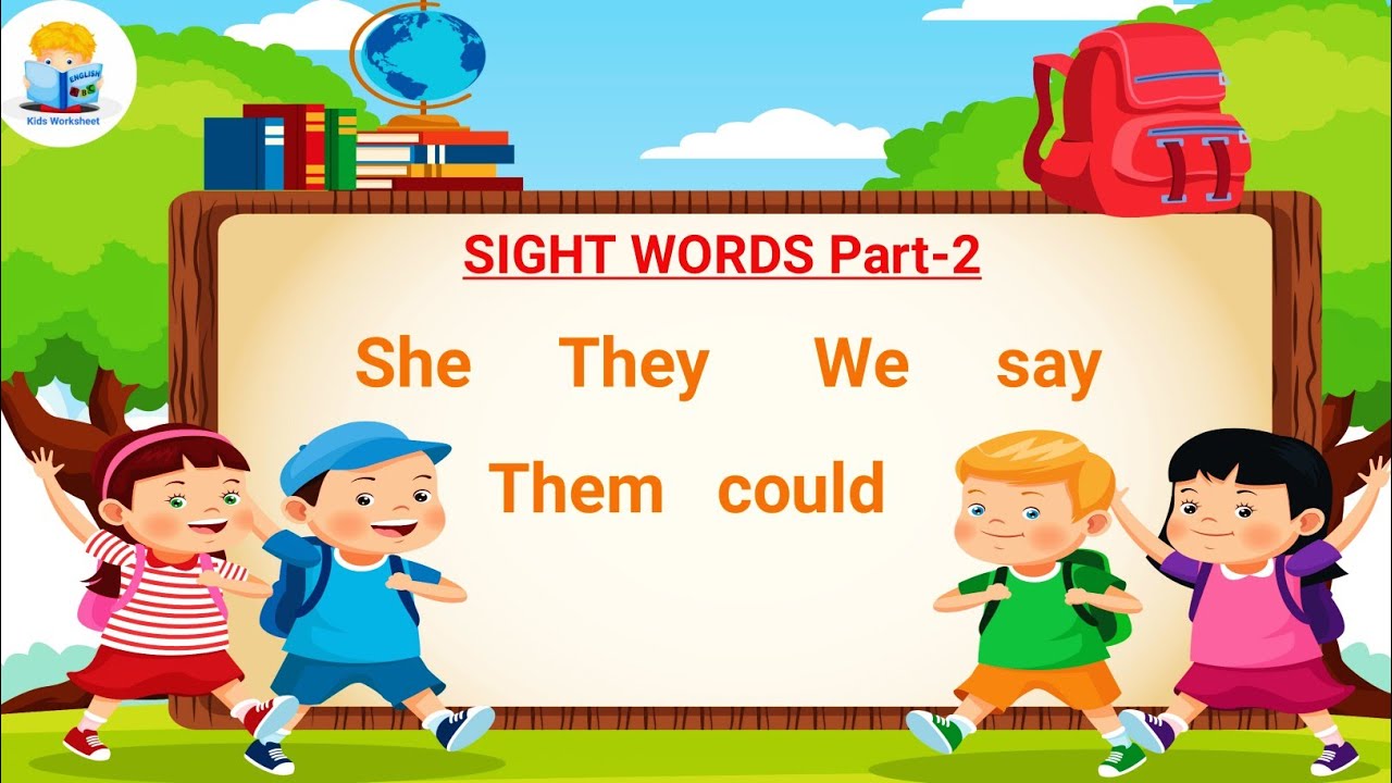 LEARN SIGHT WORDS Part 2| Nursery rhymes| Sight words for kids ...
