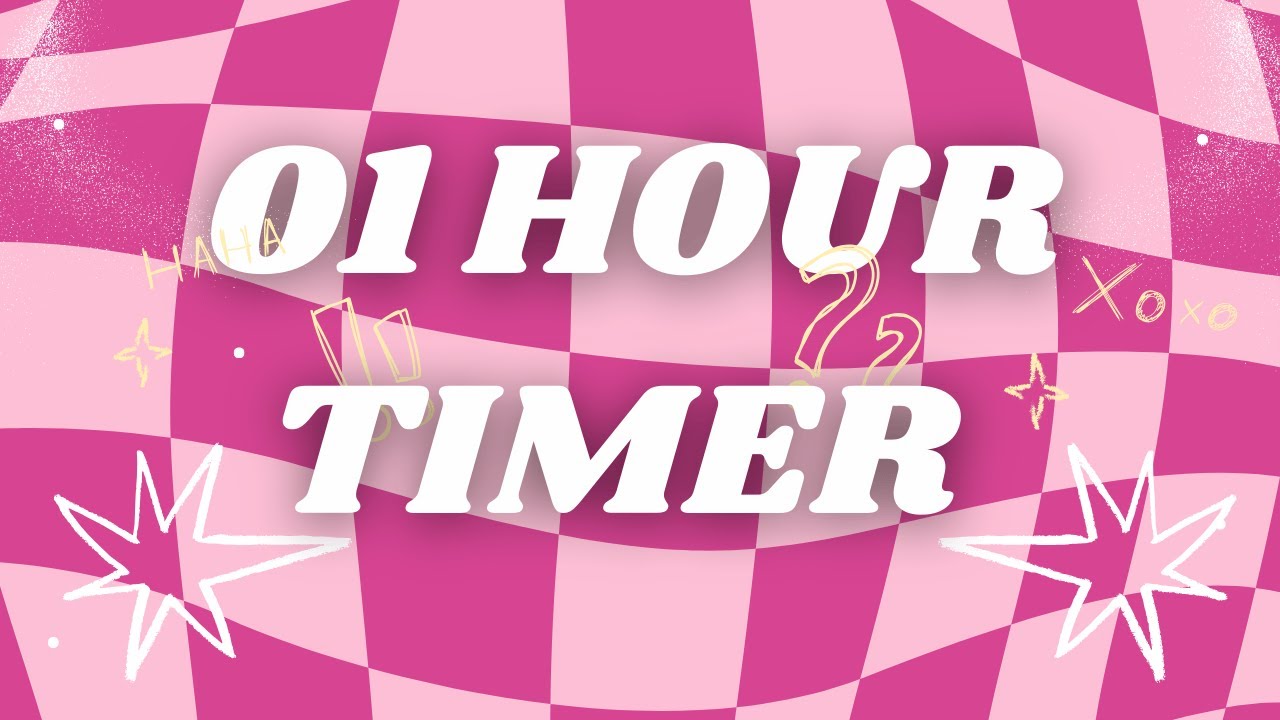 1 Hour Countdown | 60 Minutes Timer | Simple Beeps 6 | pink vibezz ...