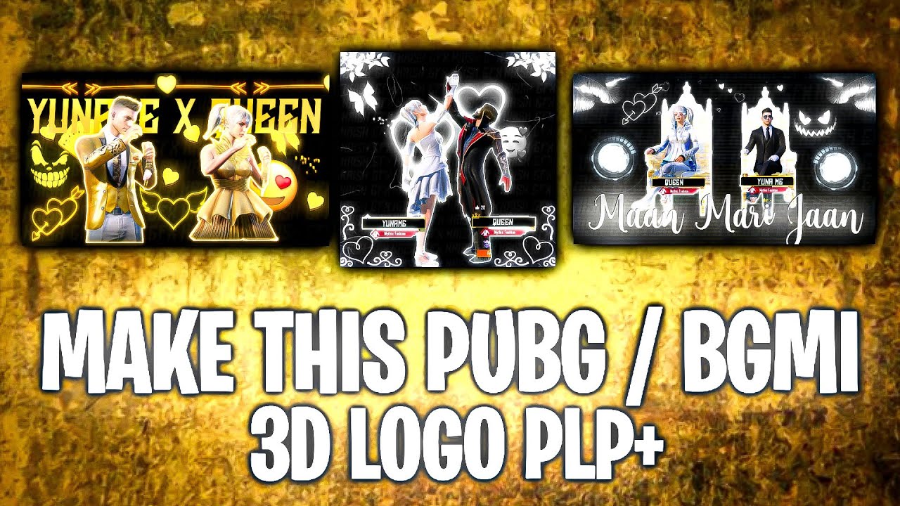 HOW TO MAKE BGMI / PUBG 3D LOGO ON ANDROID LIKE @Daku Gaming | PLP FILE ...