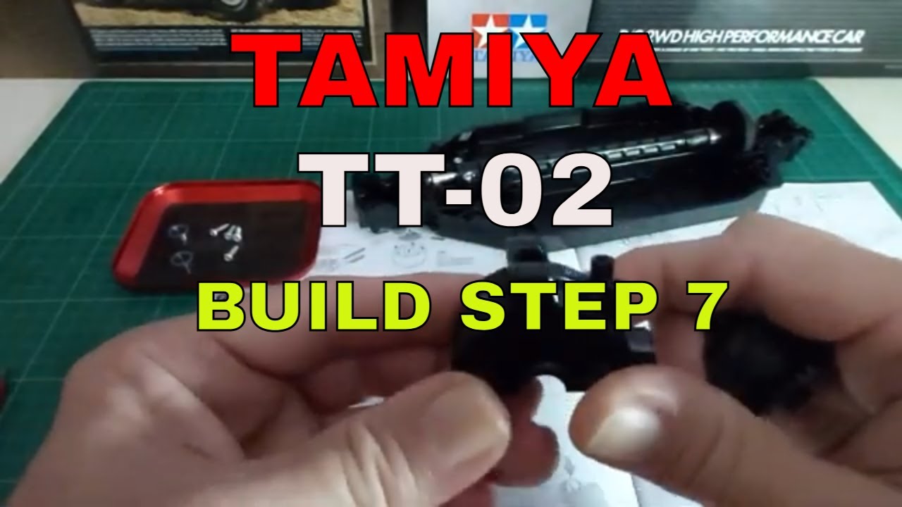 Tamiya TT-02 detailed build step 7. - YouTube