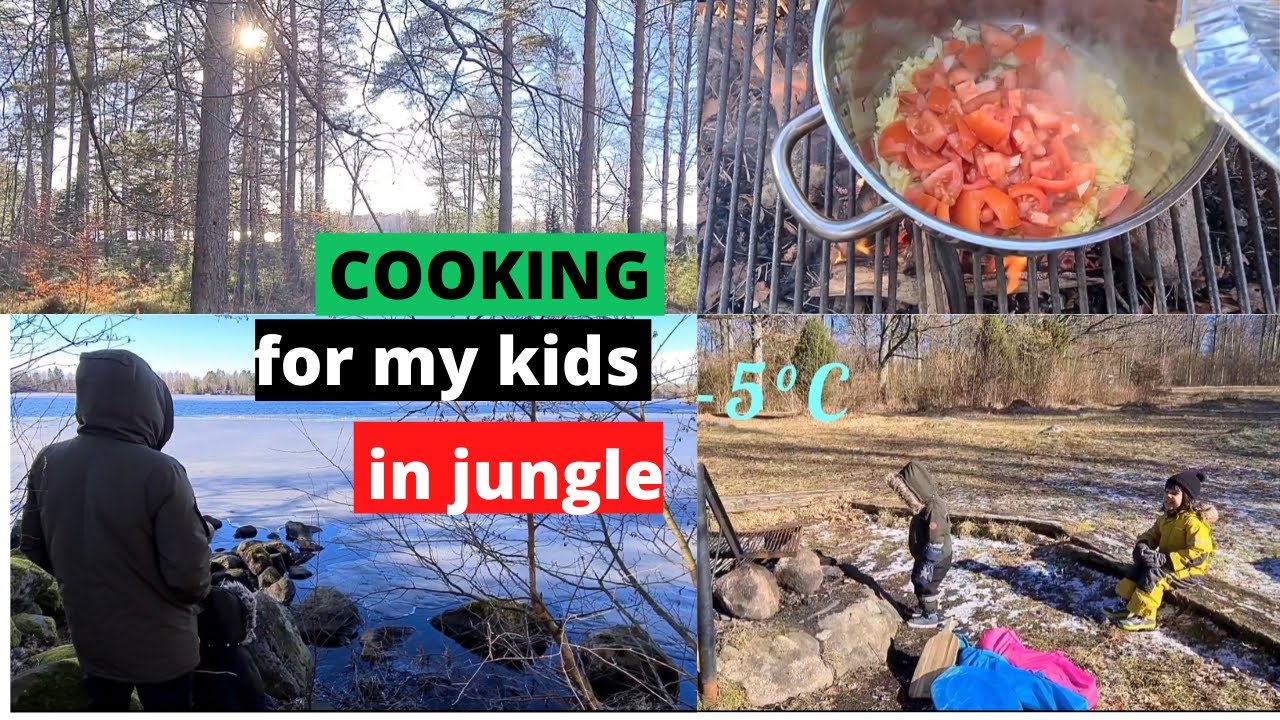 Cooking in the WILDERNESS with kids !! - YouTube