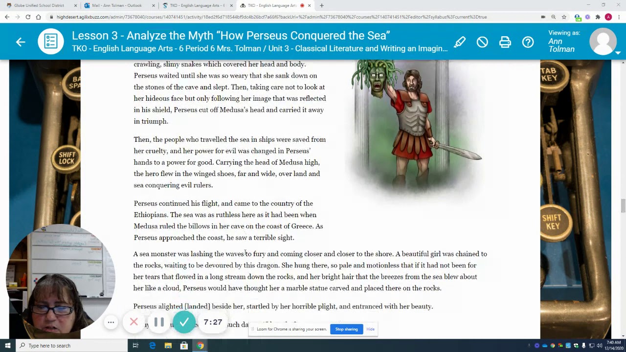 Unit 3 Lesson 3 How Perseus Conquered The Sea - YouTube
