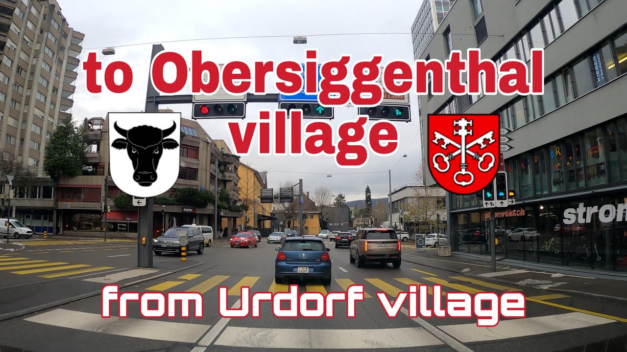 🚙Driving from Urdorf village_Zurich to Obersiggenthal village_Aargau ...
