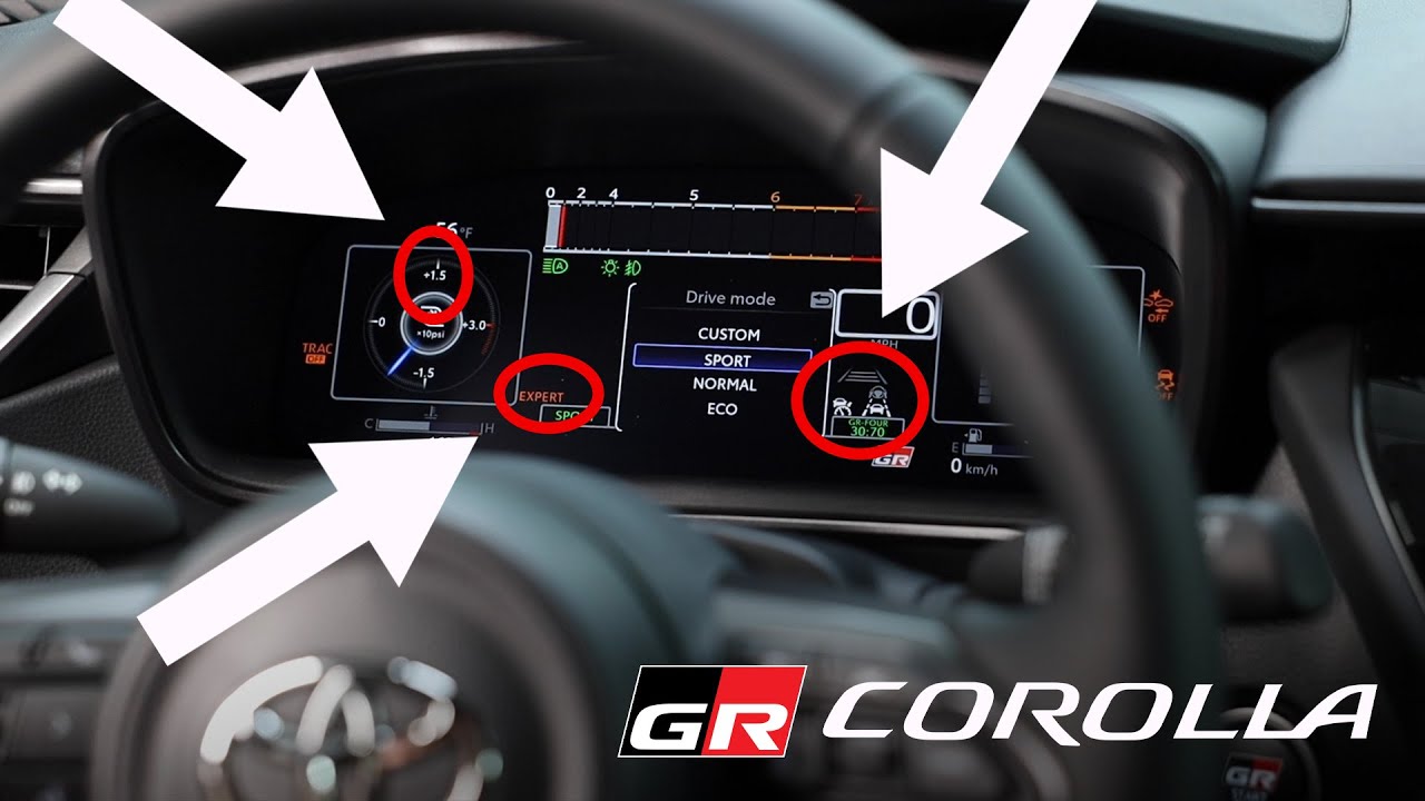 Hidden Cluster menu | GR Corolla - YouTube
