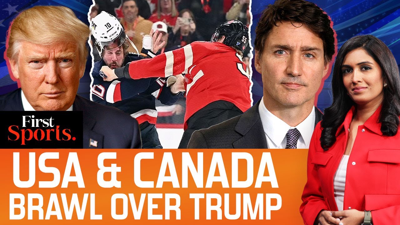 3 Fights in 9 Seconds: Canada & America Brawl Over Trump | First Sports ...