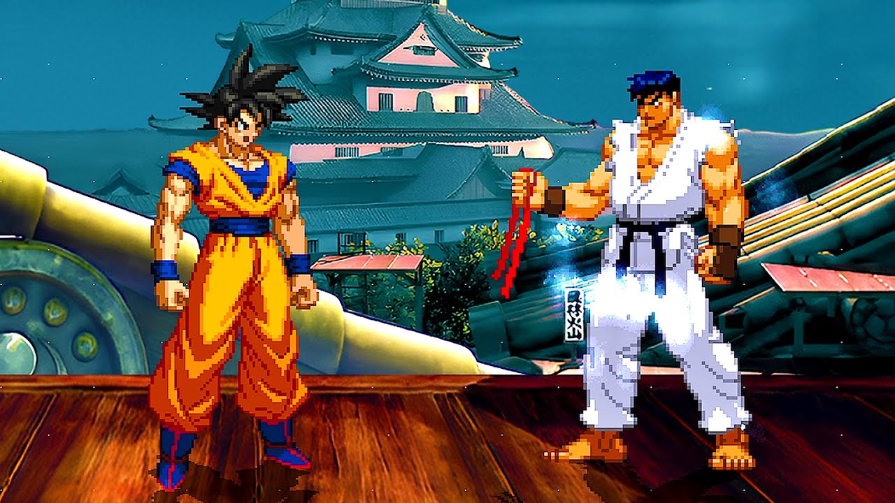 Goku Vs. Ryu Ice Power - Fiery Frosty Energy - YouTube