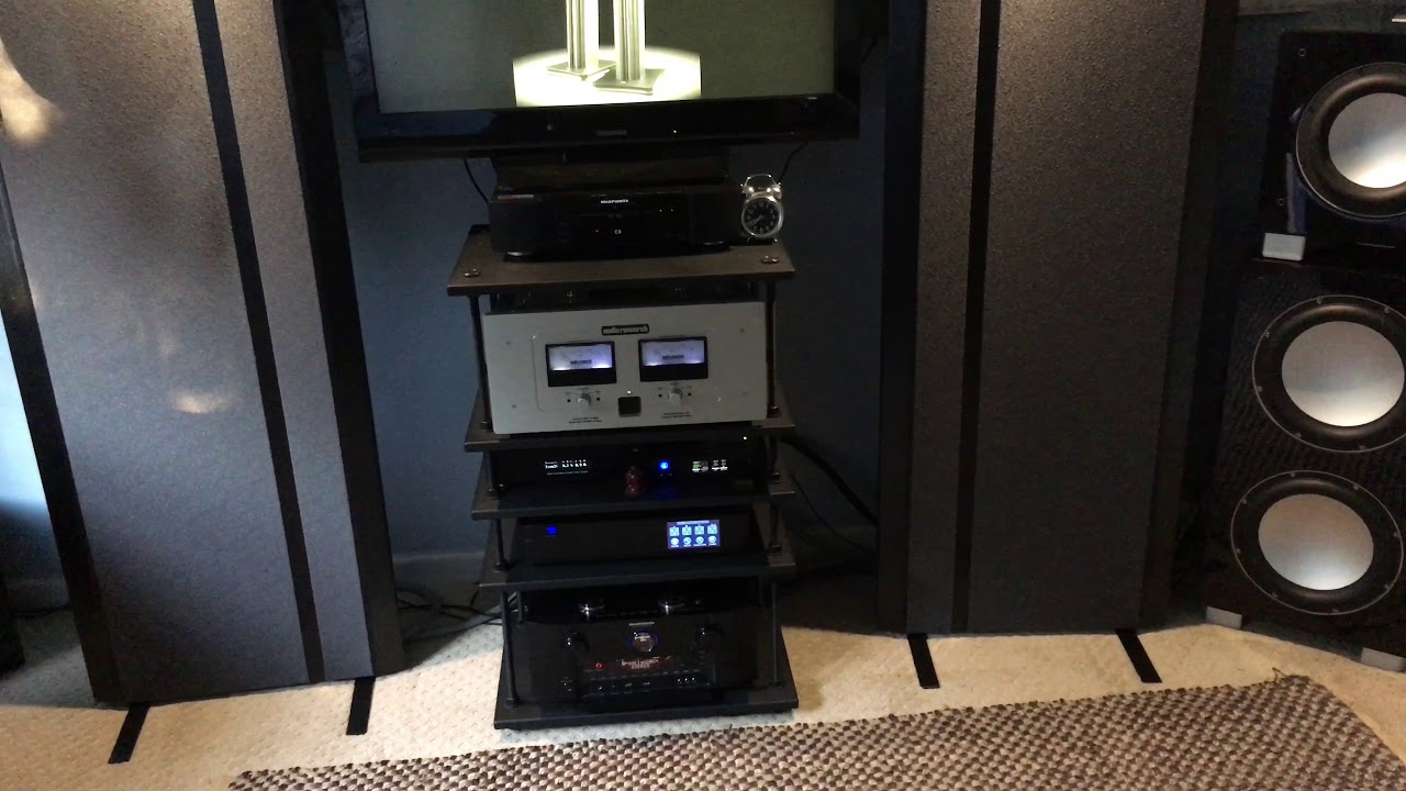 Magnepan 3.5R w Audio Research Ref75 Tube Amp w LED Lighting - YouTube