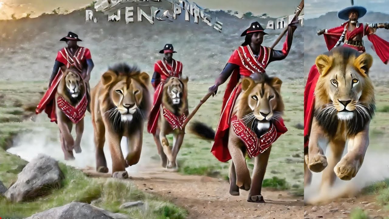 Maasai People Chasing a Fast Lion - YouTube