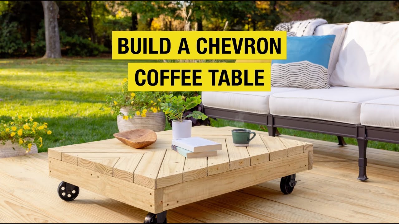 DIY Chevron Coffee Table | YellaWood - YouTube