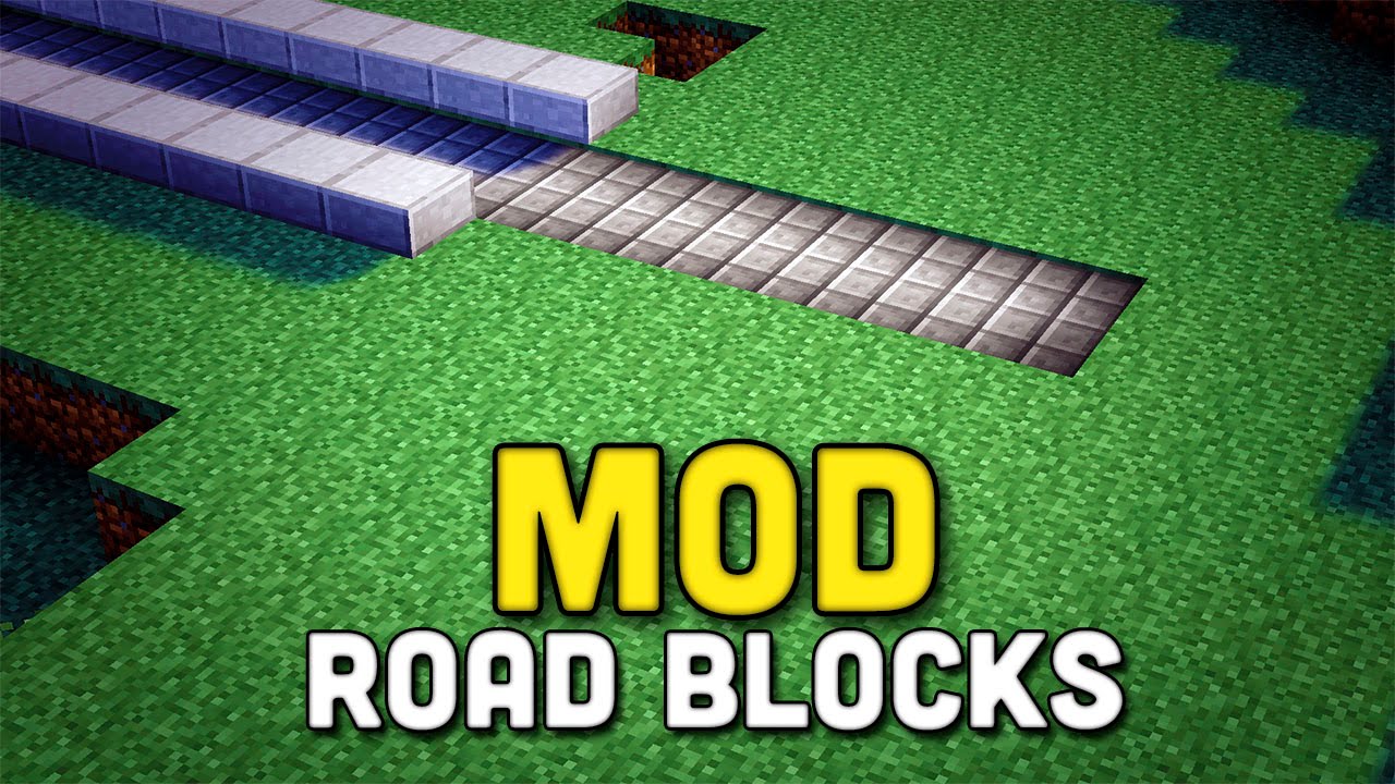 Minecraft: MOD - Road Blocks - CARRETERAS RÁPIDAS - 1.8 - YouTube