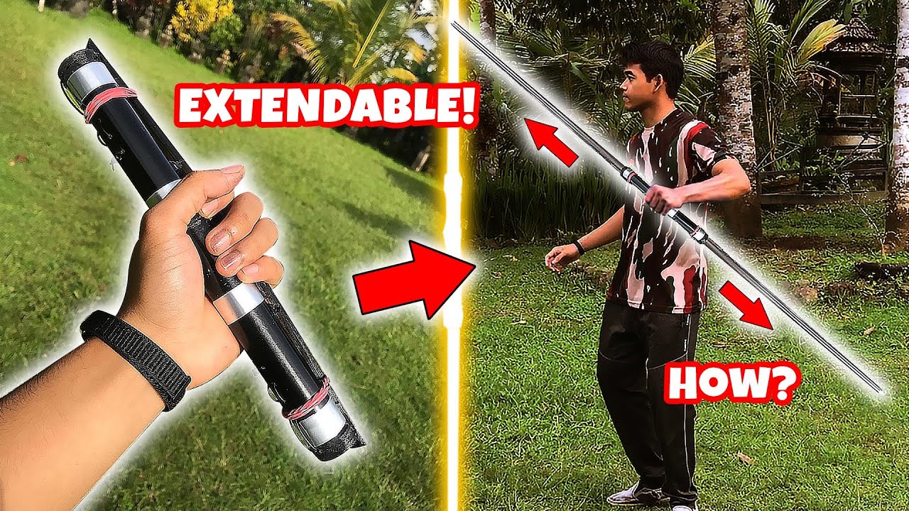 I Made a Real Life Extendable Staff - YouTube