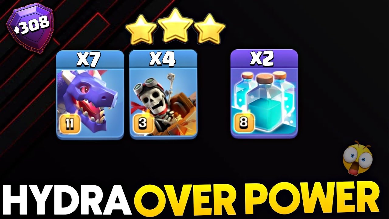 Hydra Clone Over Power Attack | Best TH16 Attack Strategy to 3 Star ...