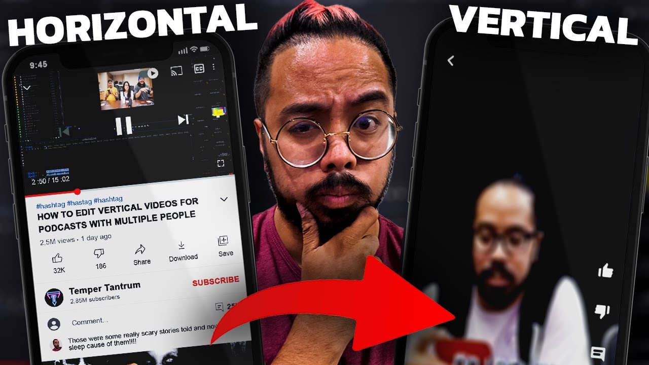 How To Edit Vertical Videos For Podcasts With Multiple People - YouTube