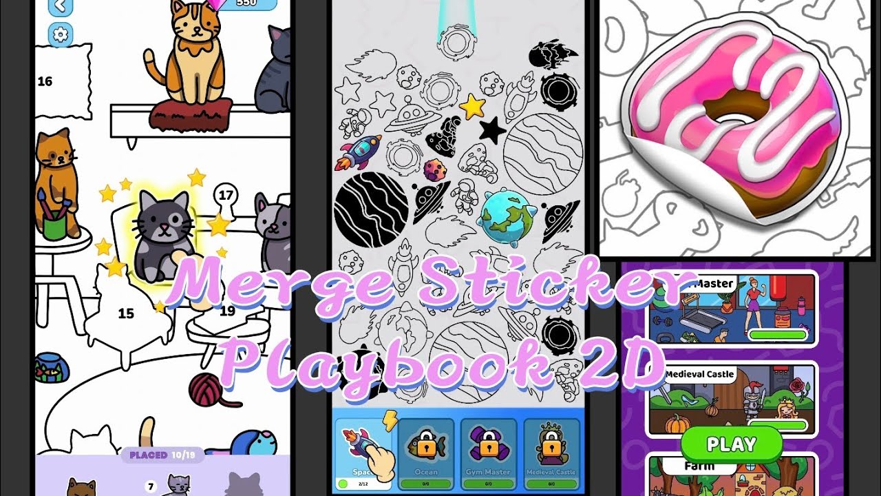 Merge Sticker Playbook 2D Game Gameplay Walkthrough - YouTube