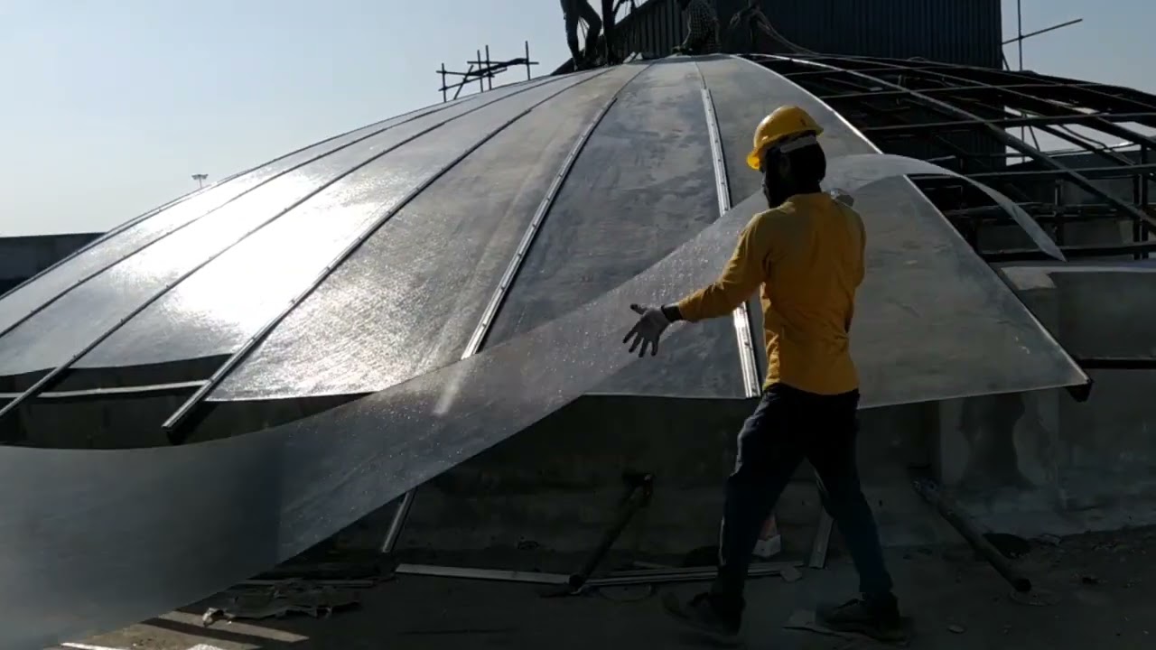 Dome Structure Polycarbonate Sheet Fixing I FRP Sheet Fixing I Dome ...