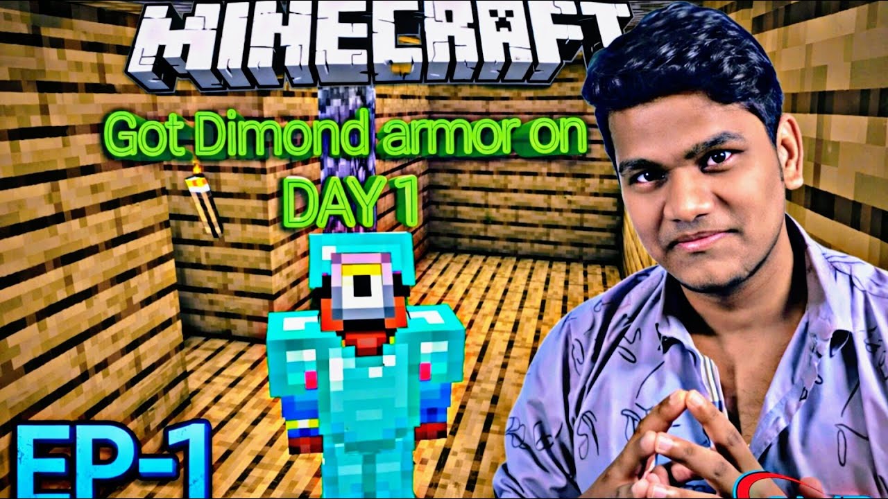 DAY 1 DIAMOND ARMOR IS INSANE... MY SMP LUCK IS BROKEN! 😱 - YouTube