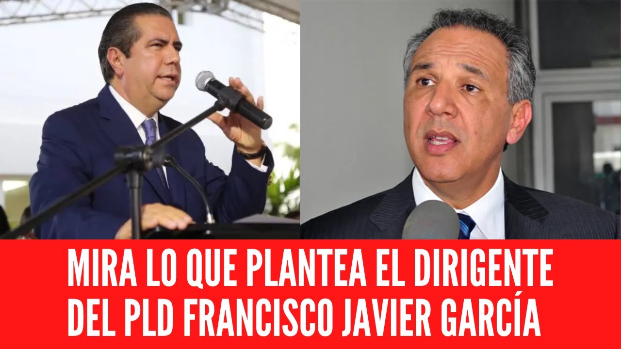 MIRA LO QUE PLANTEA EL DIRIGENTE DEL PLD FRANCISCO JAVIER GARCÍA - YouTube