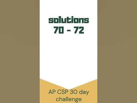 APCSP Exam | 2022 | Questions | 70 to 72 - YouTube