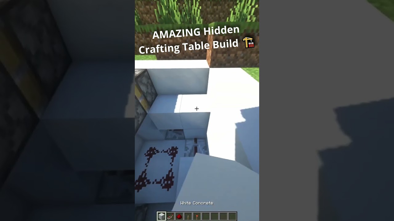 Minecraft Hidden Crafting Table Building Hack #shorts #minecraft - YouTube