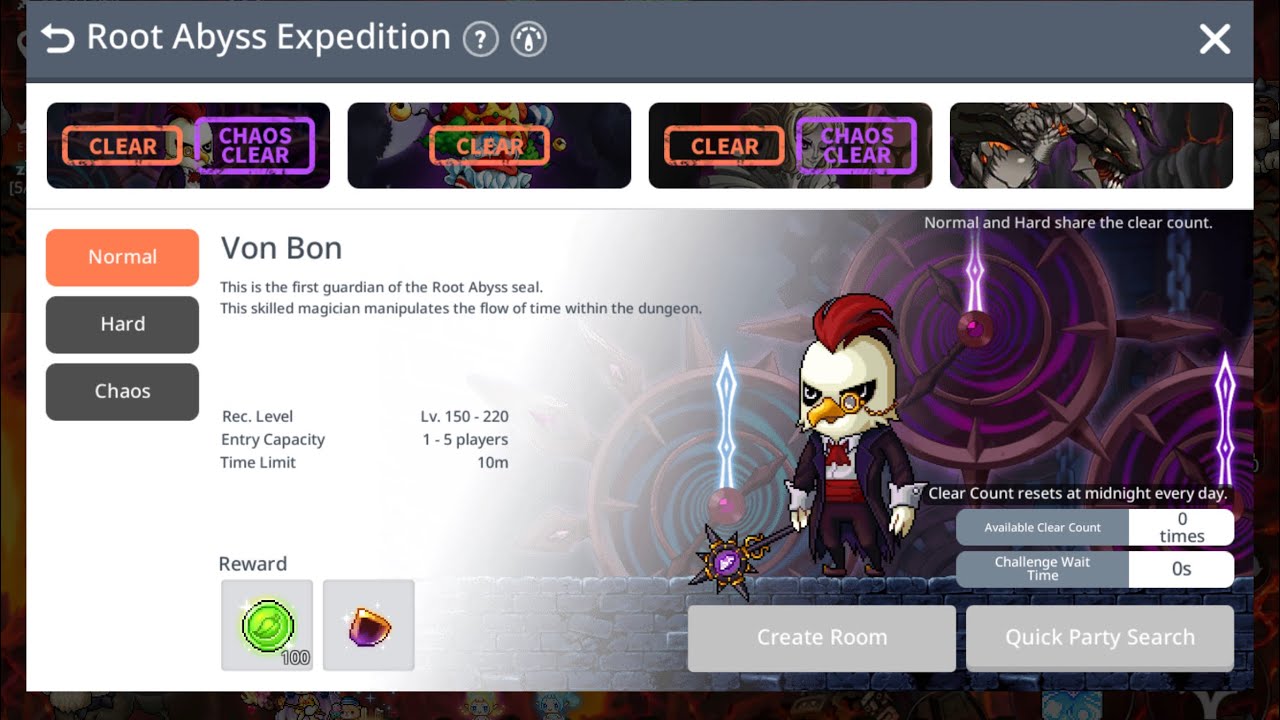 Maplestory M - Chaos Root Abyss Queen and Von Bon B2B 12 Nov 2020 - YouTube