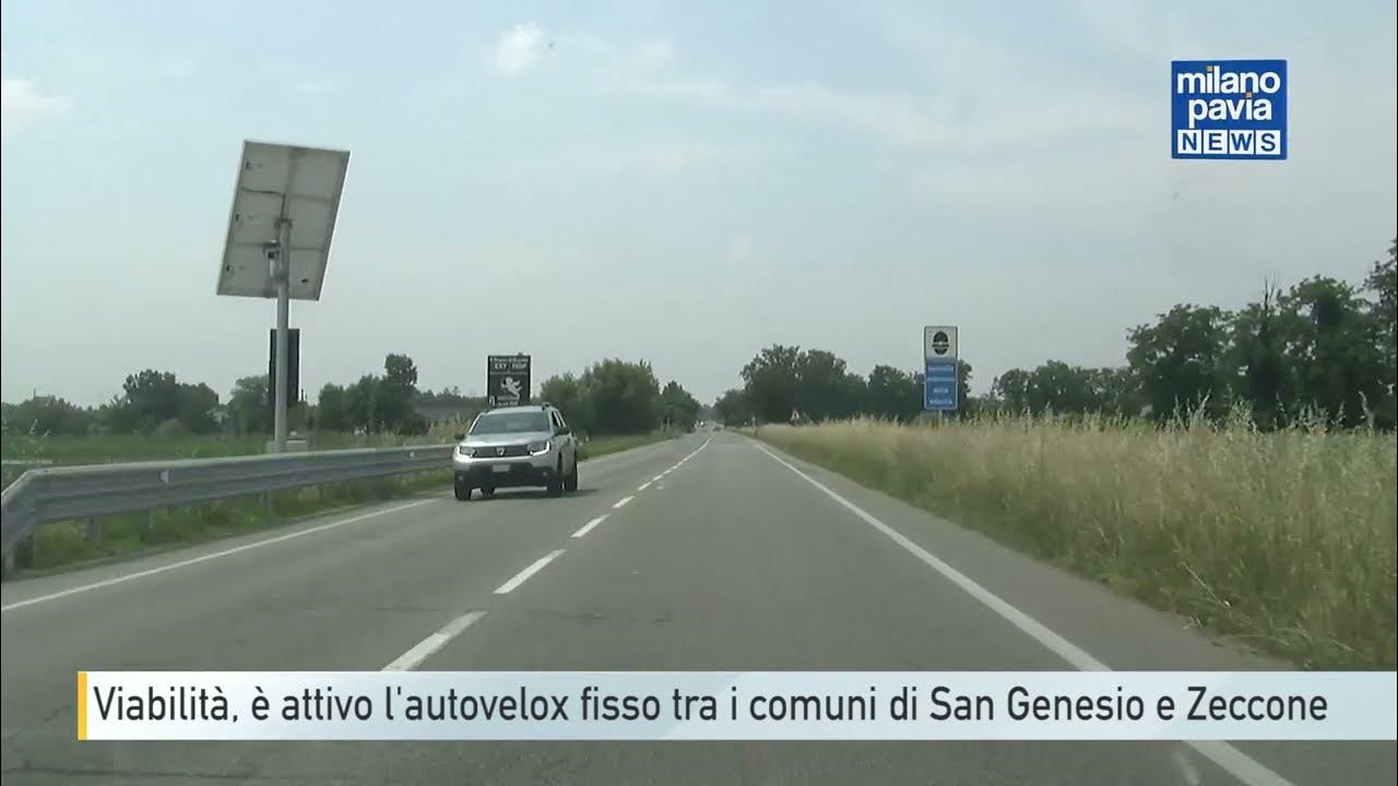 Viabilità, è attivo l'autovelox fisso tra i comuni di San Genesio e Zeccone - YouTube