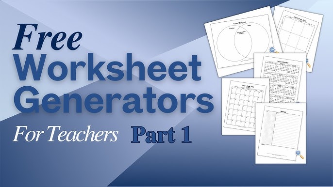 Worksheet Generator For Teachers