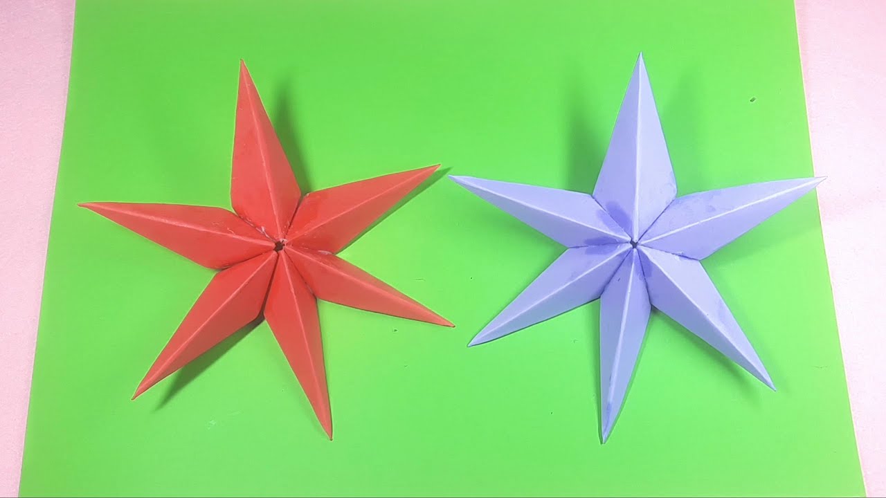 How to make 3D star | Christmas Star Origami | Paper Star - YouTube