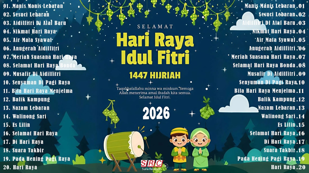 Lagu Raya 2026 Terbaik 🌙 Lagu Raya Balik Kampung | Koleksi Lagu Raya ...