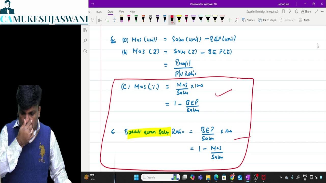 Lecture 5 Part 2 | CAFM Demo Class | Class 4 Marginal Costing | CS Executive | CA Mukesh Jaswani ...