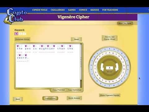Vigenere Cipher - Code Busters - Science Olympiad - YouTube