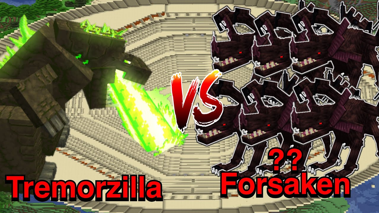 Minecraft |Mobs Battle| How many Forsaken to beat Tremorzilla - YouTube