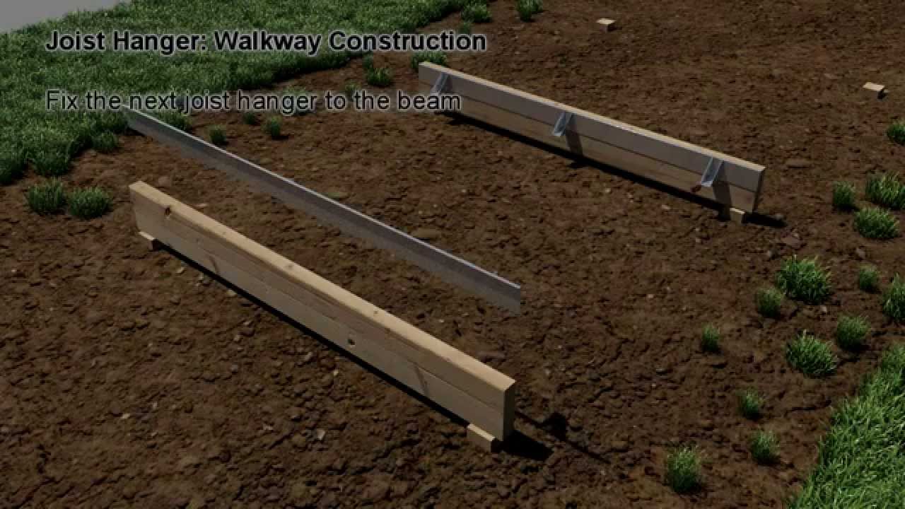 Joist Hanger: Walkway Construction - YouTube