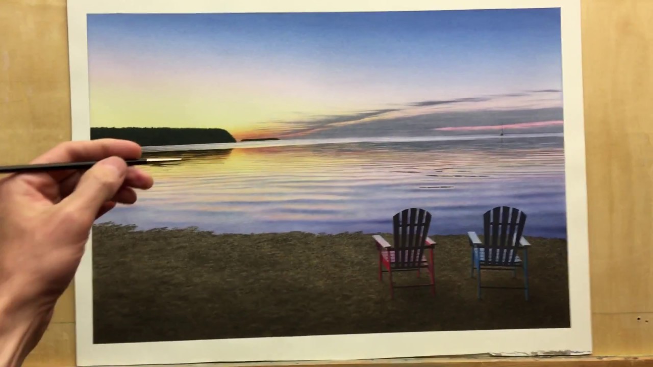 A Close-Up View of "Door County Sunset" Watercolor by Steven Kozar ...