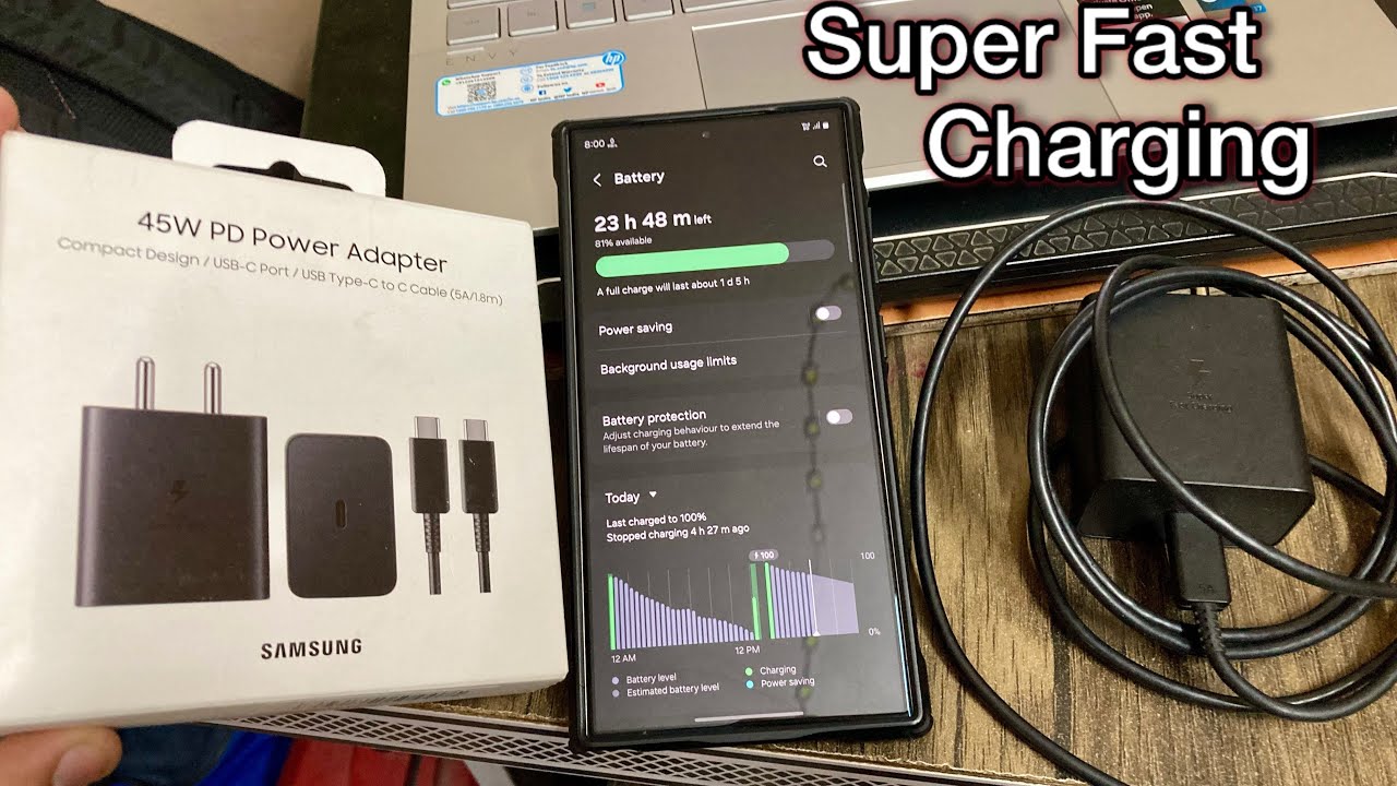 Samsung Galaxy S24 Ultra Original 45W Power Adapter Charger | Super ...