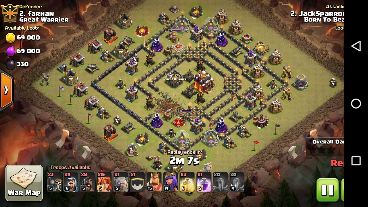 COC best Troll base TH10 3 Star Attack - YouTube