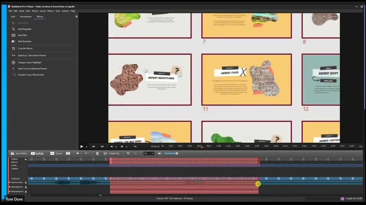Speed up a part of a recording, in Flashback Pro - YouTube