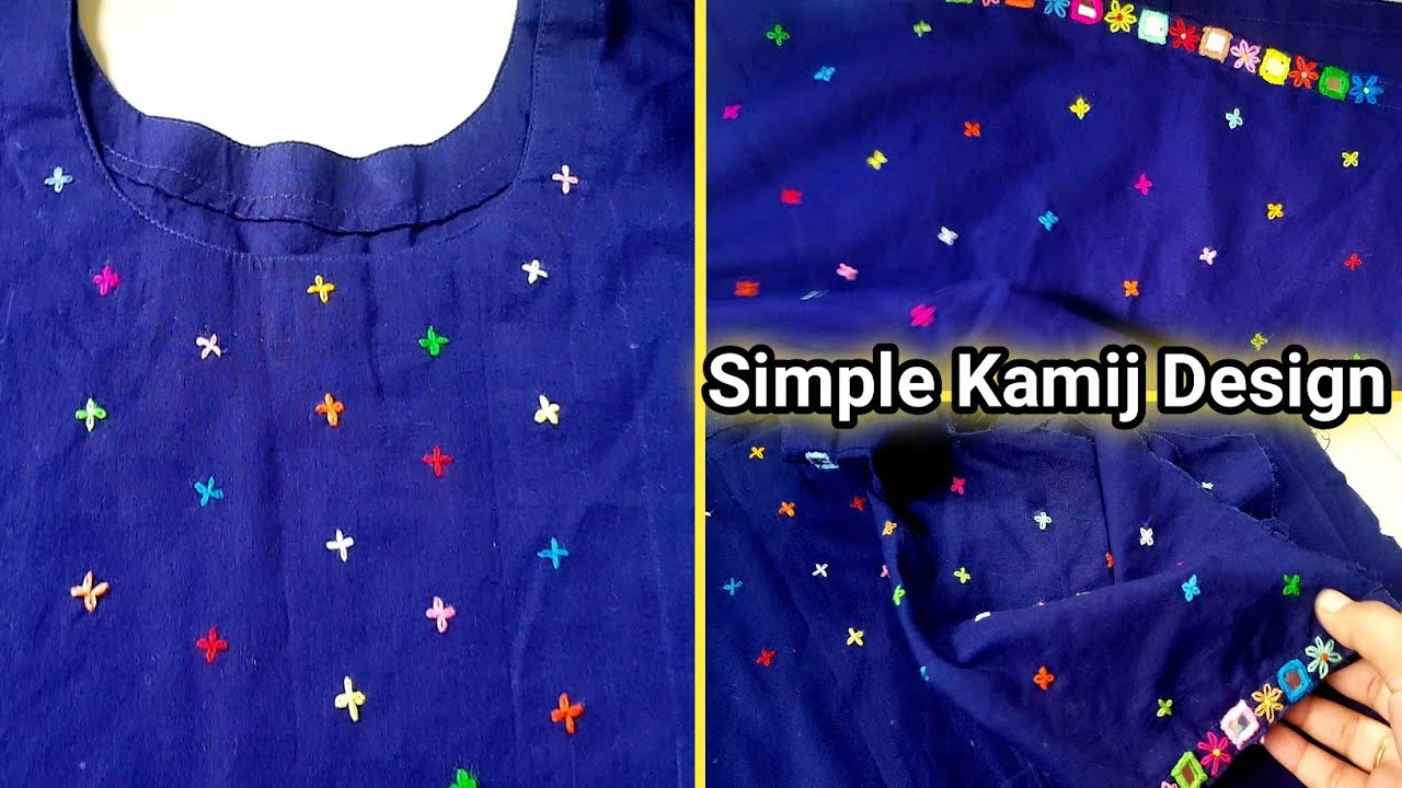 Simple Kamij design for beginners/lazy daisy stitch flowers design ...