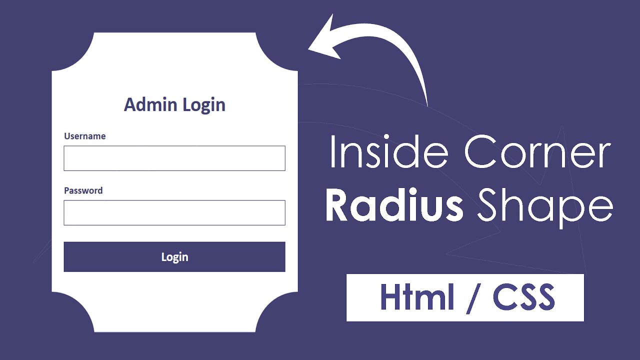 Corner Shapes Login Form using HTML and CSS | Hindi - YouTube