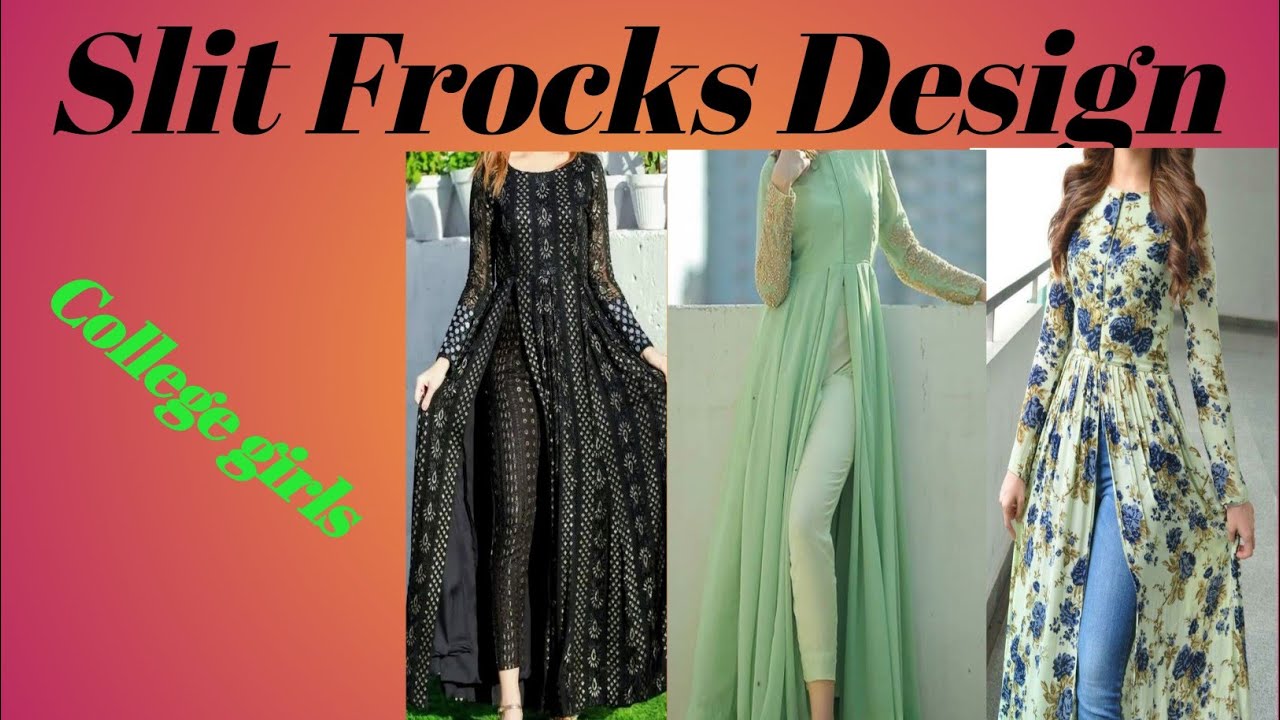 Latest Slit Frocks Design 2022/ Side Cut Frocks Design/ Front Open Long ...
