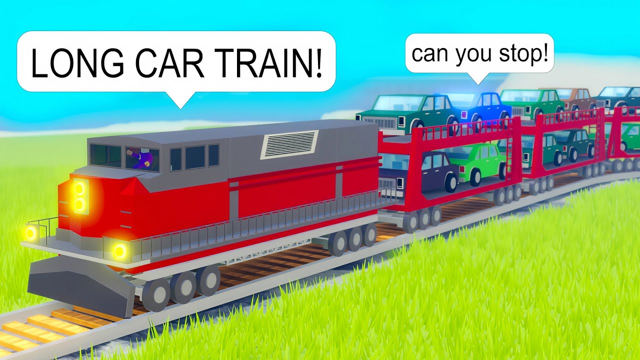 I Drive LONGEST Train BUT It's Carrying HUNDREDS of Cars - YouTube