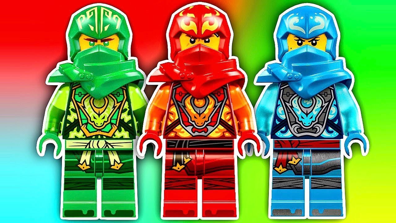 RGB Siblings Kai Nya Llyod Dragons Rising Minifigures Review ! Lego ...