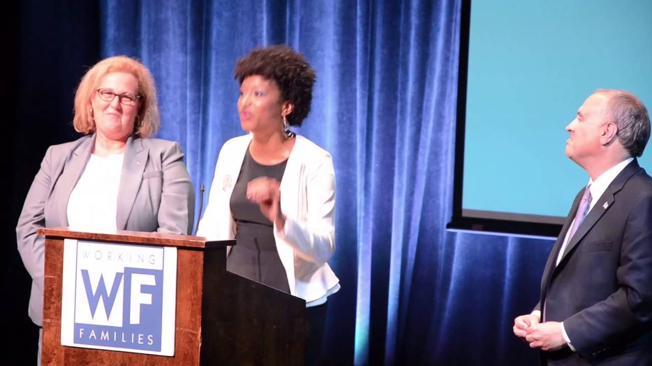 AQE's Jasmine Gripper accepts honors from the Working Families Party ...